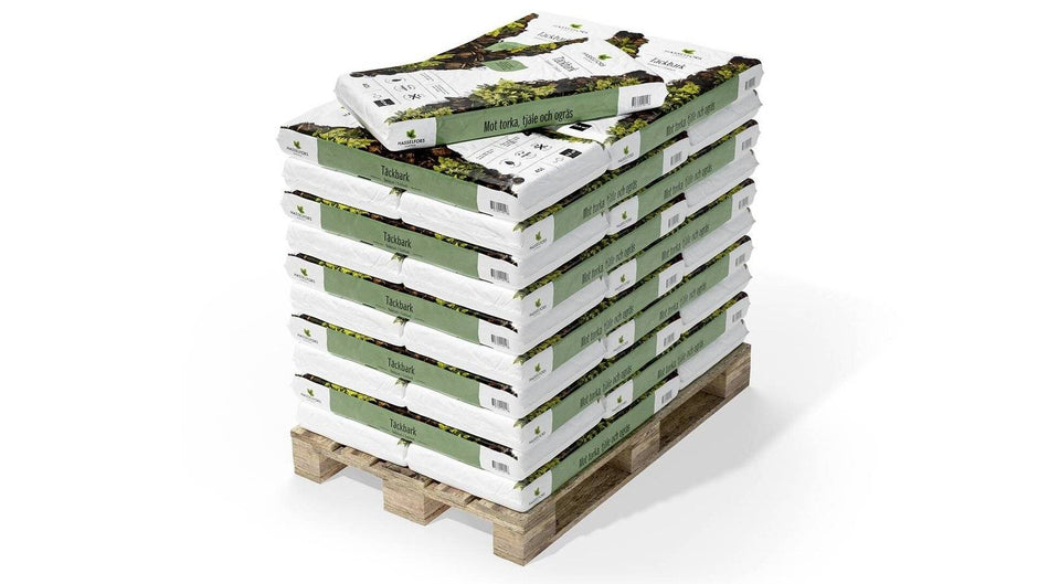 Hasselfors täckbark, 40 liter, 48st, Helpall - Fraktfritt – Thujor.se